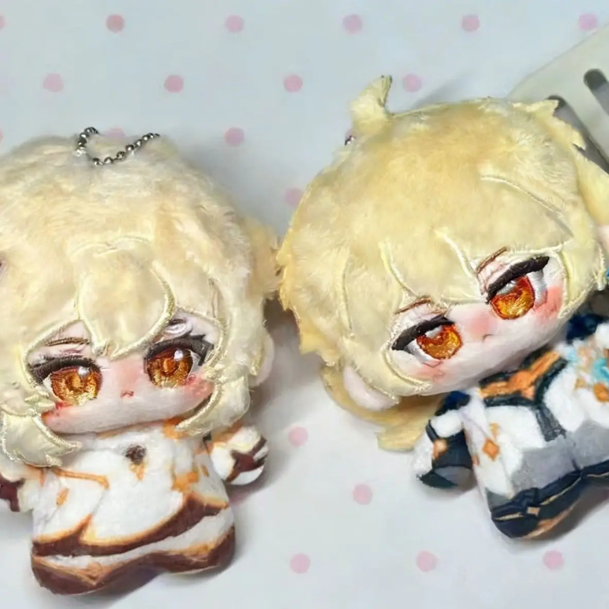 Genshin Impact Aether Lumine 10cm Game Anime Figure Idol Plushies ...