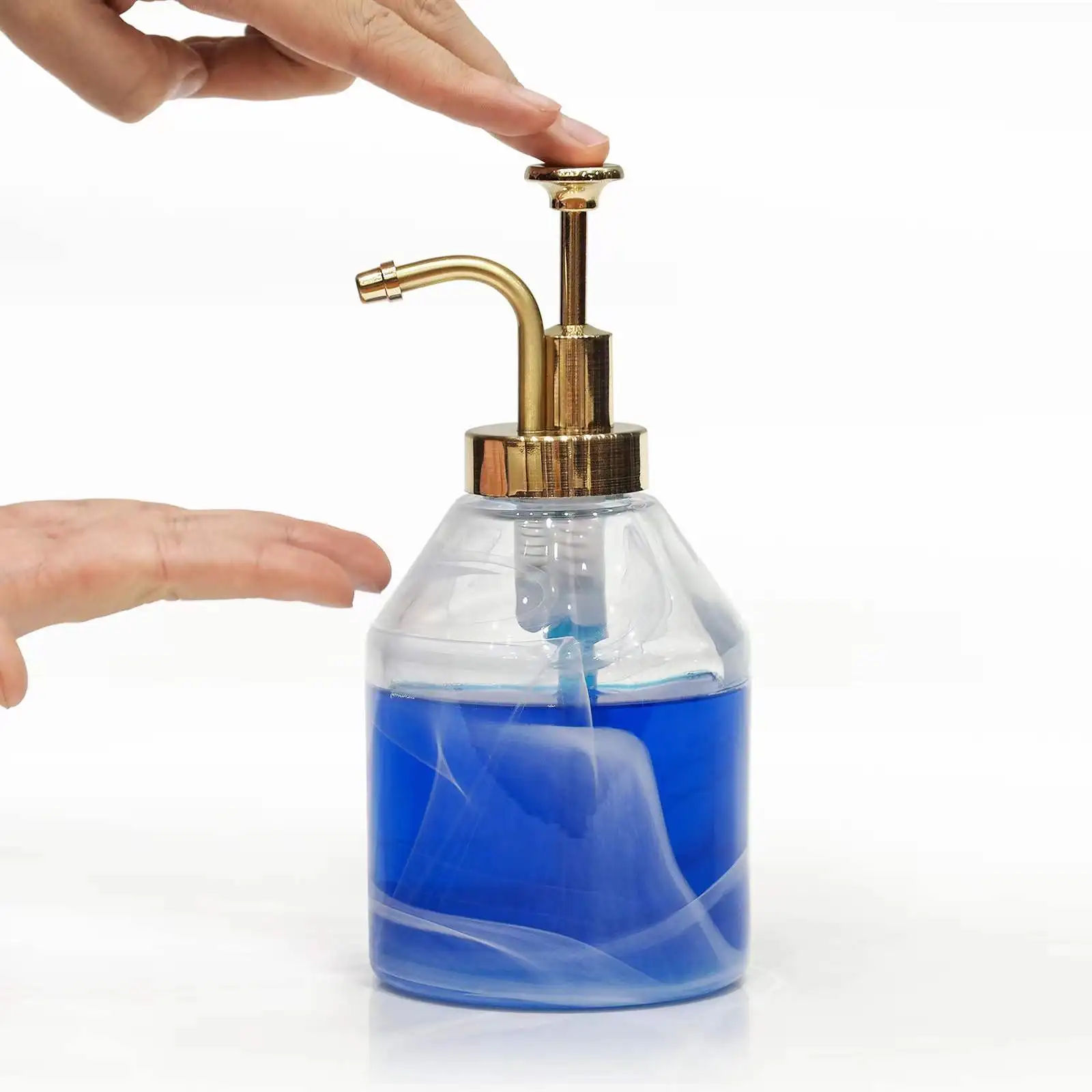 Glass-Soap-Dispenser-for-Bathroom-Kitchen-Sink-Hand-Blown-Unique-3D ...
