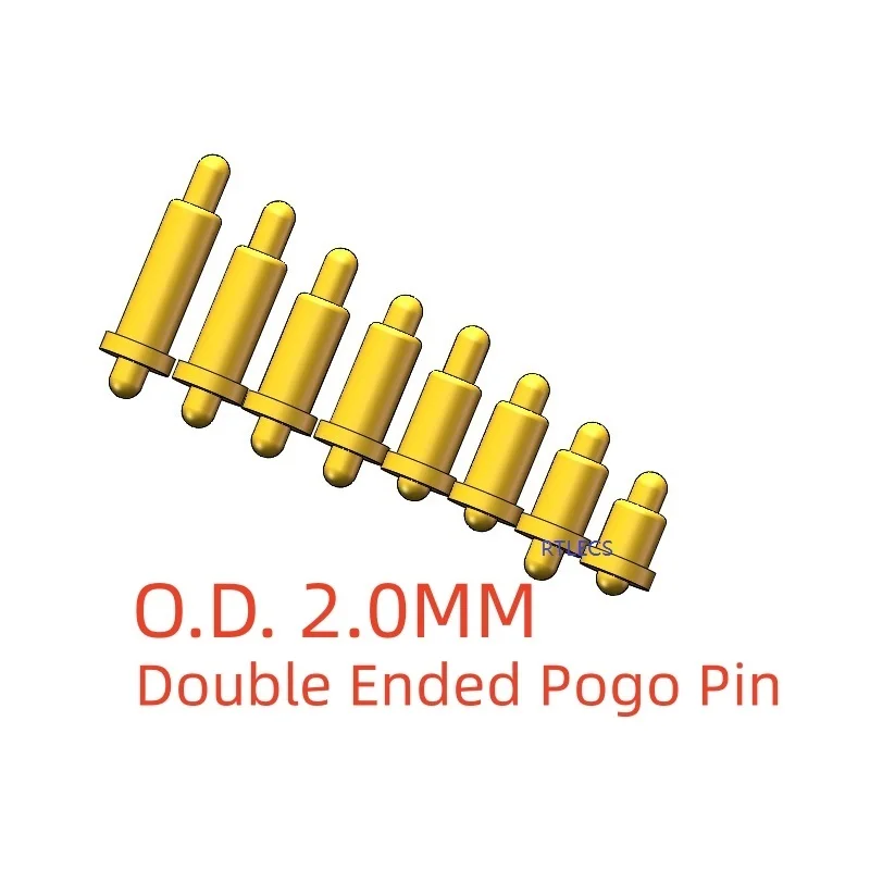 5 50 100 Pcs Outer Diameter OD 2.0 MM Dual End Spring Load Pogo Pin ...