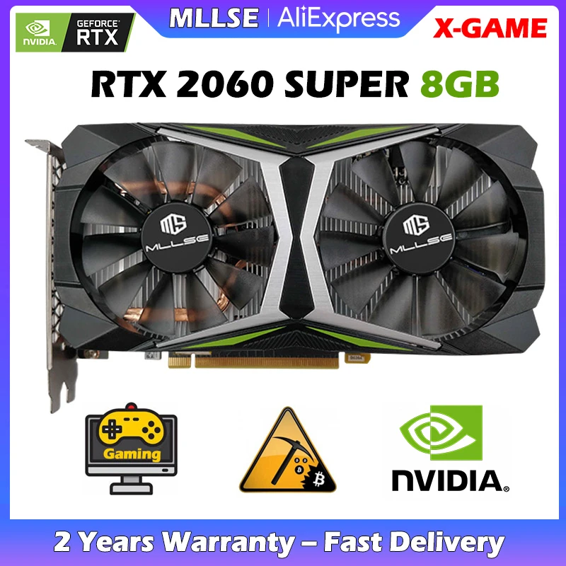 Mais novo mllse nvidia geforce rtx 2060 super 8gb gdrr6 256 bit placa ...