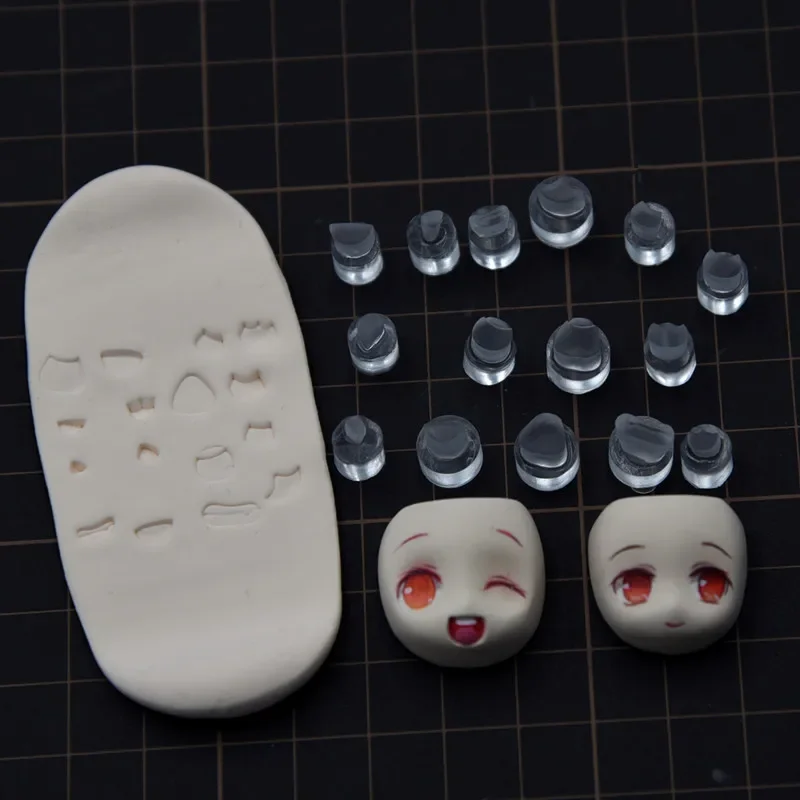 15Pcs Ultralight Clay Doll Mouth Embossing Mold DIY Polymer Clay ...