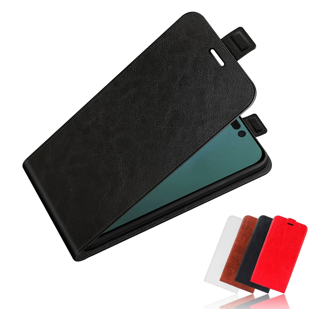 Luxury-PU-Leather-Flip-Case-Vertical-Open-Down-Up-For-iPhone-15-14-13 ...