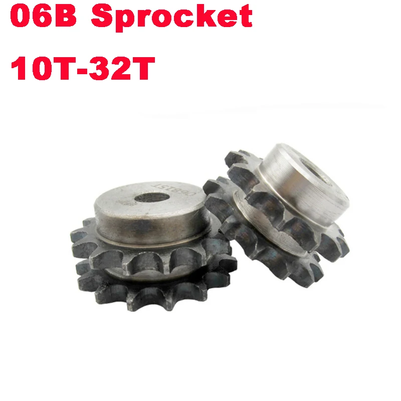 1PCS 06B-2 10 Teeth To 32 Teeth Double Row Sprocket Wheel Chain Gear ...