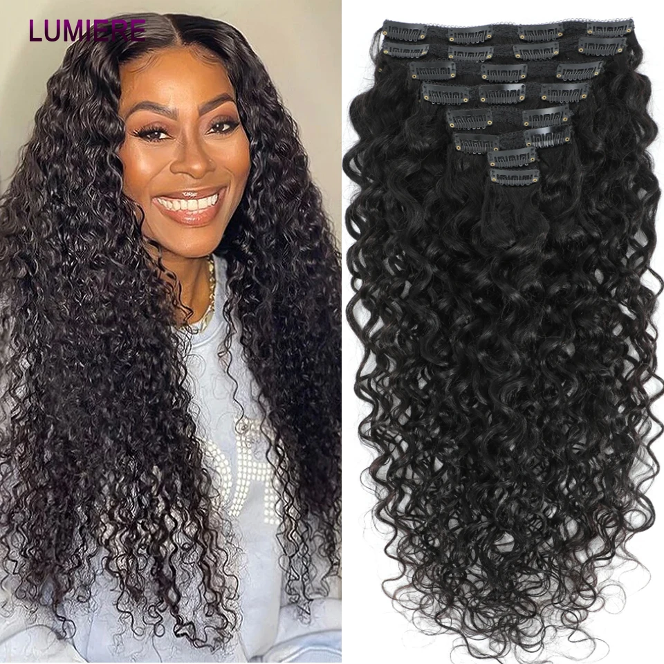 Water-Wave-Clips-In-Human-Hair-Extensions-Afor-Curly-Clip-in-Extensions ...