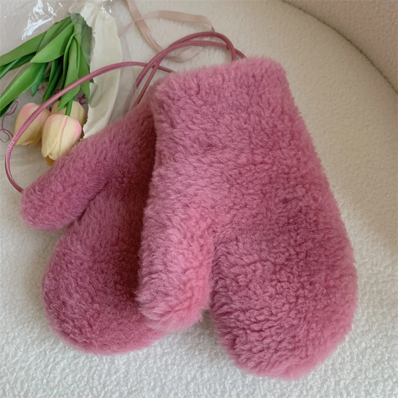 RosEvans-Teddy-Teddy-Bear-Gloves-Women-Warm-Camel-Wool-Mulberry-Silk ...