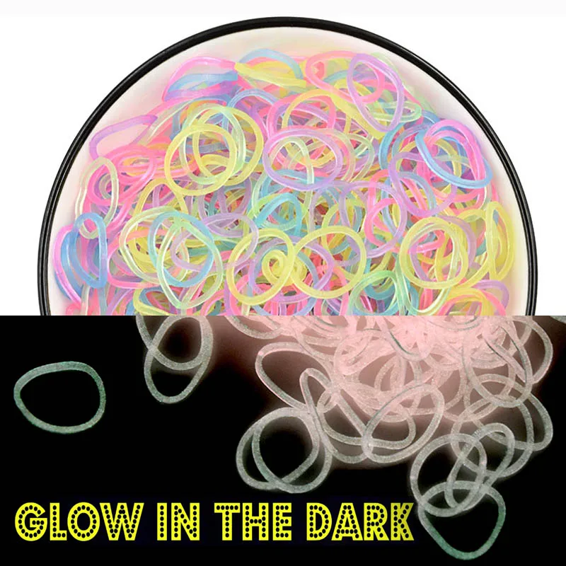 600Pcs-DIY-New-Luminous-Rubber-Loom-Bands-Bracelets-for-Lovers ...