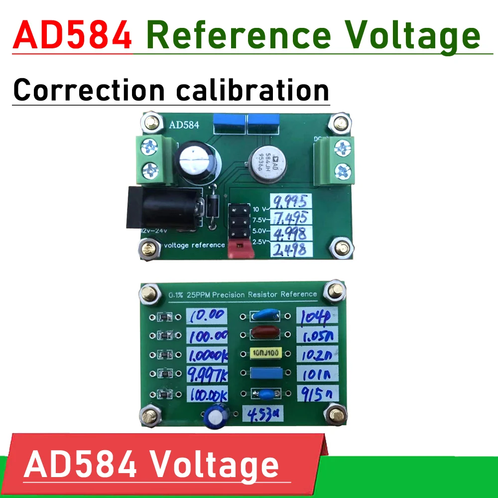 AD584 Reference Voltage Source 10V Calibration Calibration resistor ...