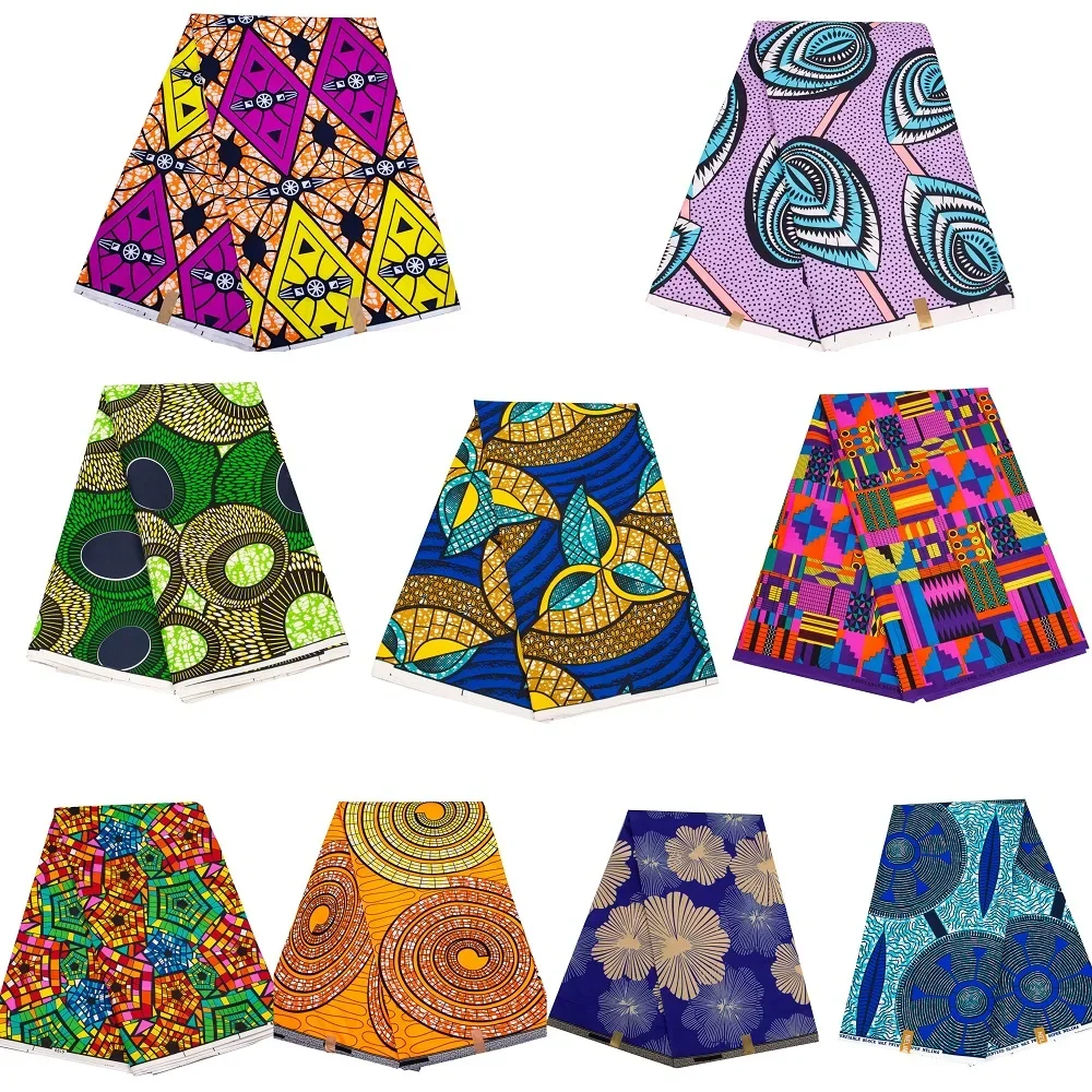 African Print Fabric Ankara Wax 3/6 Yards Ankara Kente Cloth Fabric By ...
