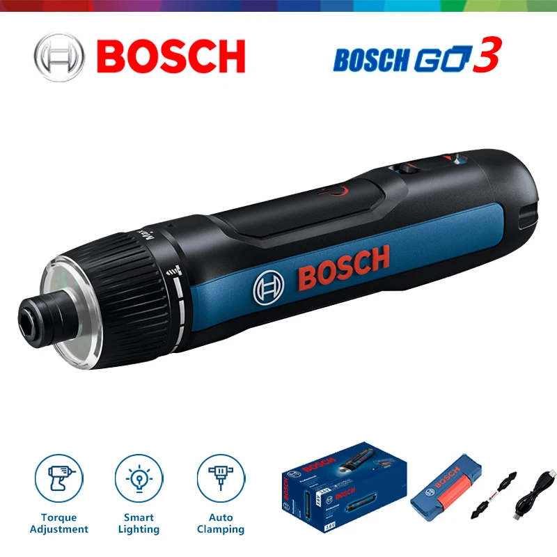 BOSCH-GO-3-Cordless-Screwdriver-3-6V-Lithium-ion-Battery-Rechargeable ...