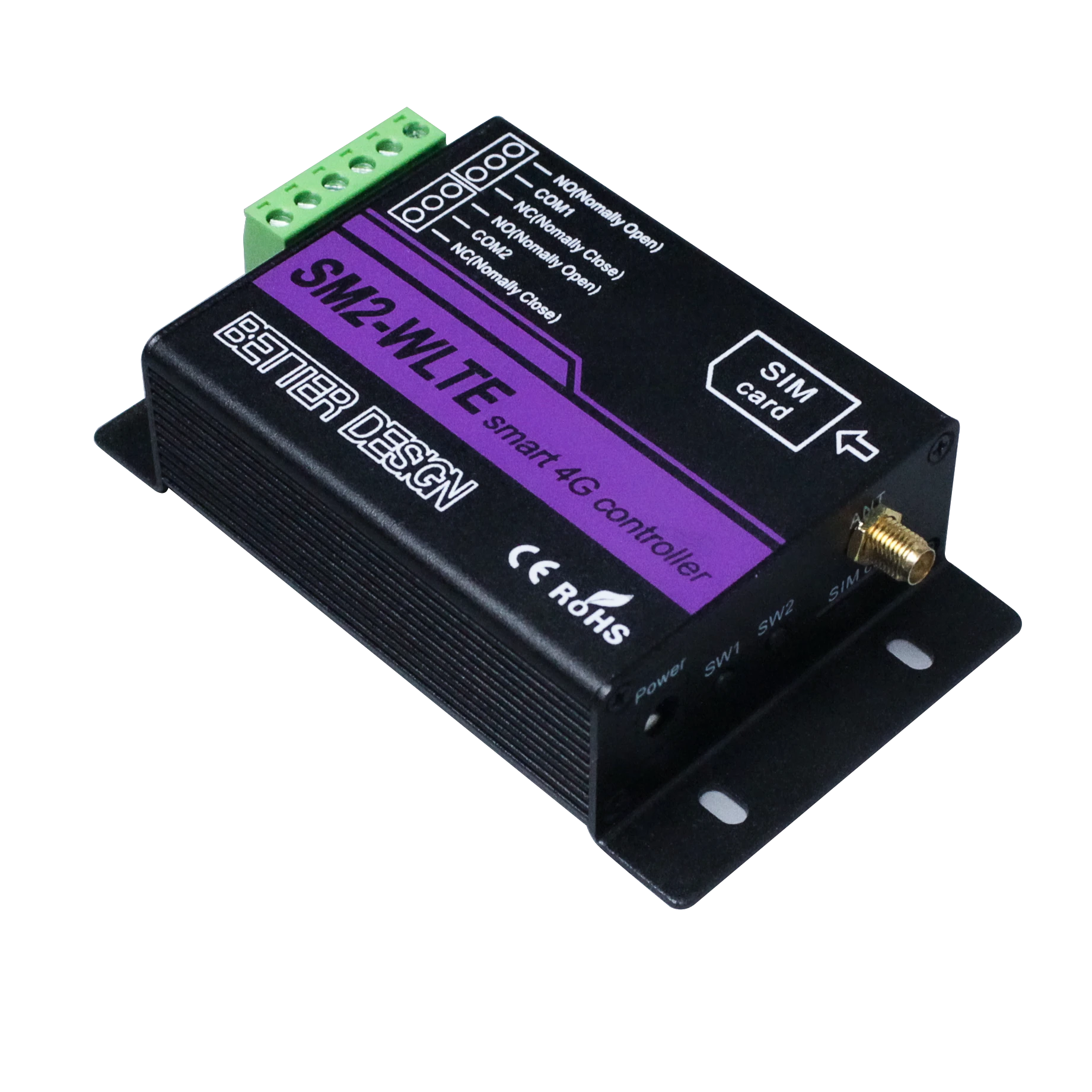 Smart socket SM2 WLTE 4G LTE 2CH Relay Output Controller GSM SMS Phone ...