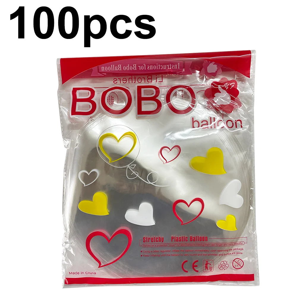 100pcs-Bobo-Balloon-Transparent-Bubble-Ballon-Clear-Inflatable-Helium ...