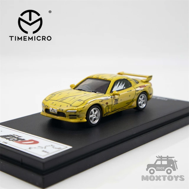 TIMEMICRO 1:64 Initial D cartoon painting AE86 /Mazda RX-7 Diecast ...
