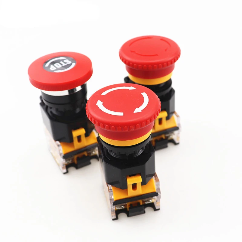 Emergency Stop Switch 10A LA38-11ZS Emergency stop button switch self ...