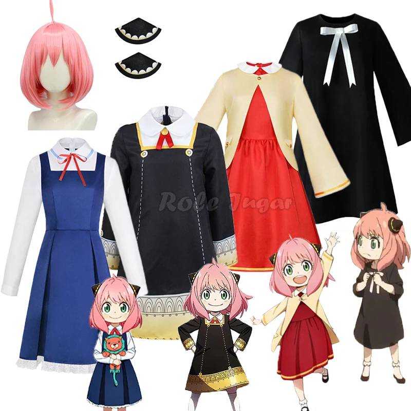 Anime Anya Forger Cosplay Costume Toddler Kids Anya Cosplay Women Girl ...