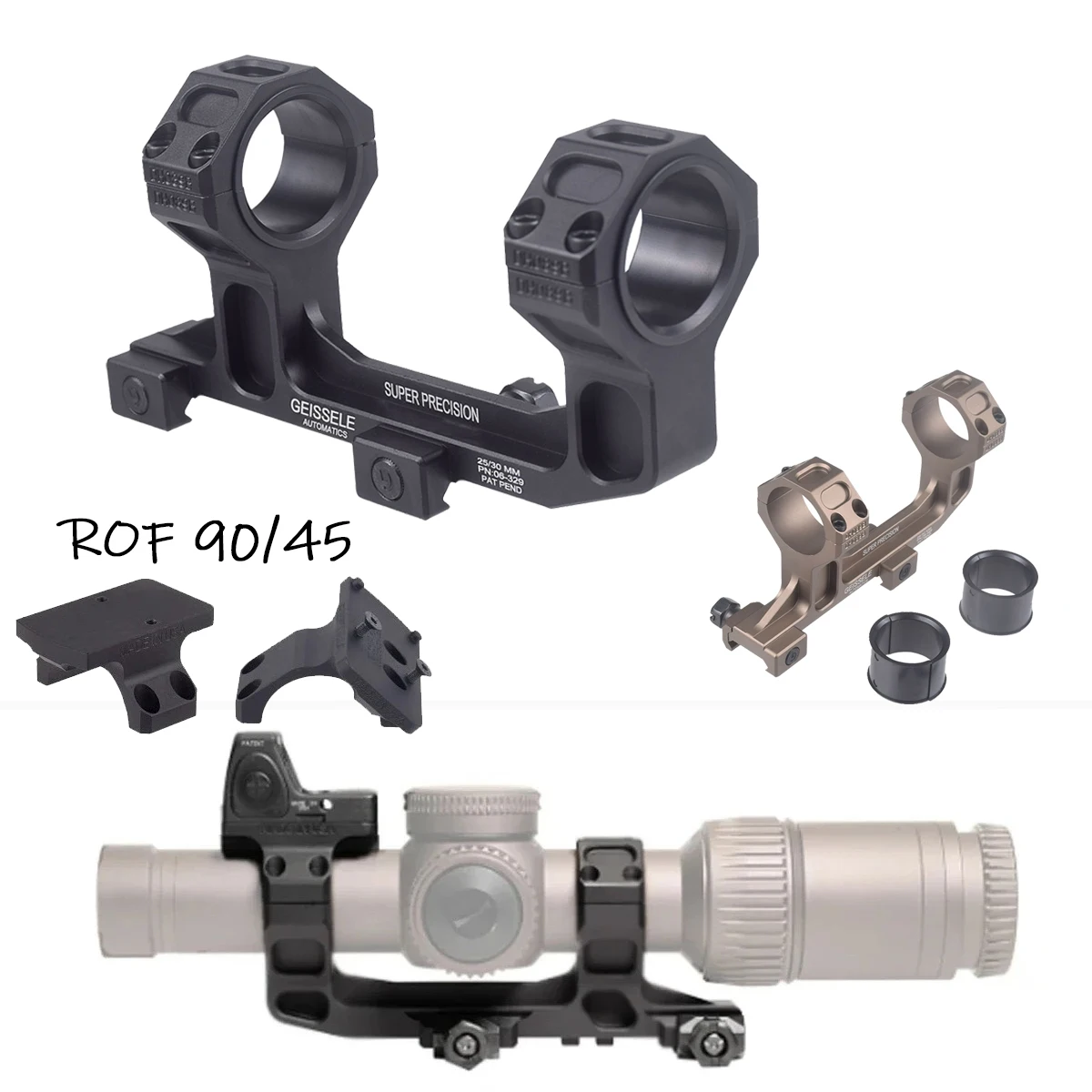 GEISSELE Scope Mount Rings Optical Sight Cantilever 25.4mm 30mm For ...