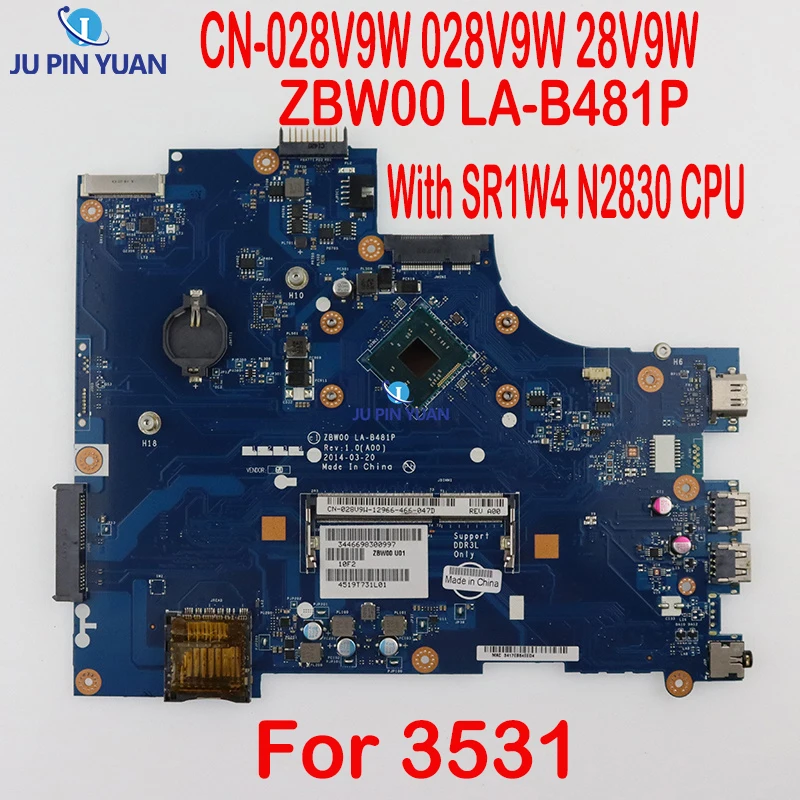 CN-028V9W-028V9W-28V9W-Mainboard-For-Dell-3531-Laptop-Motherboard-ZBW00 ...
