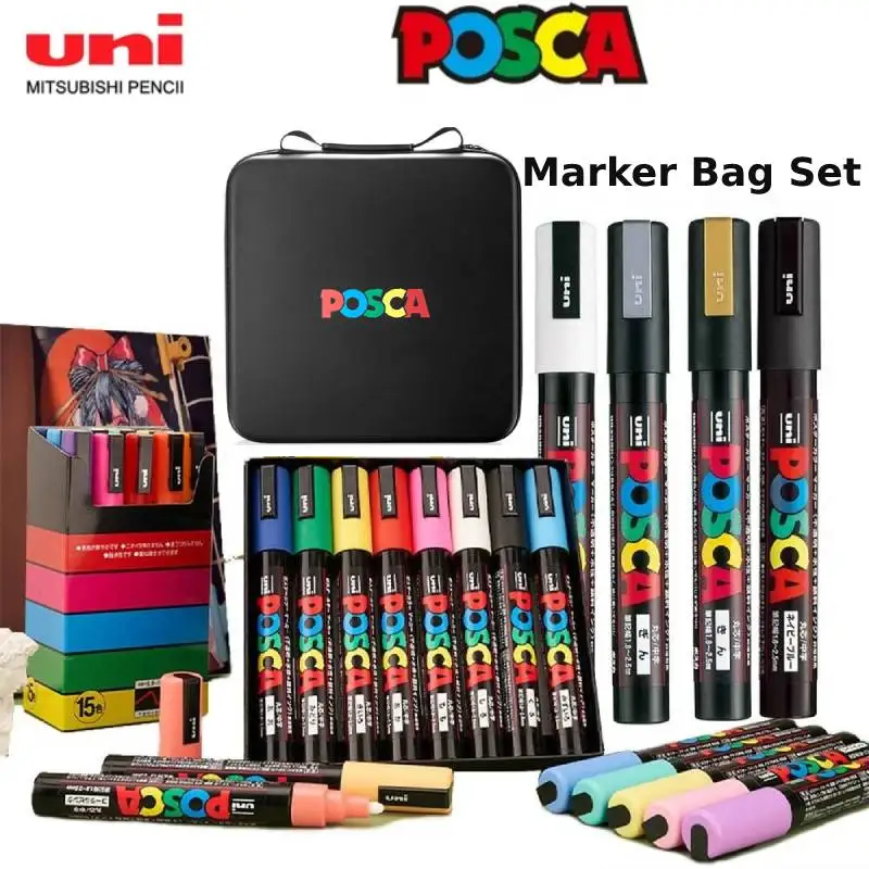 Uni-Colored-Pencils-Case-for-72-Markers-Posca-Posters-Acrylic-Sign-Mark ...