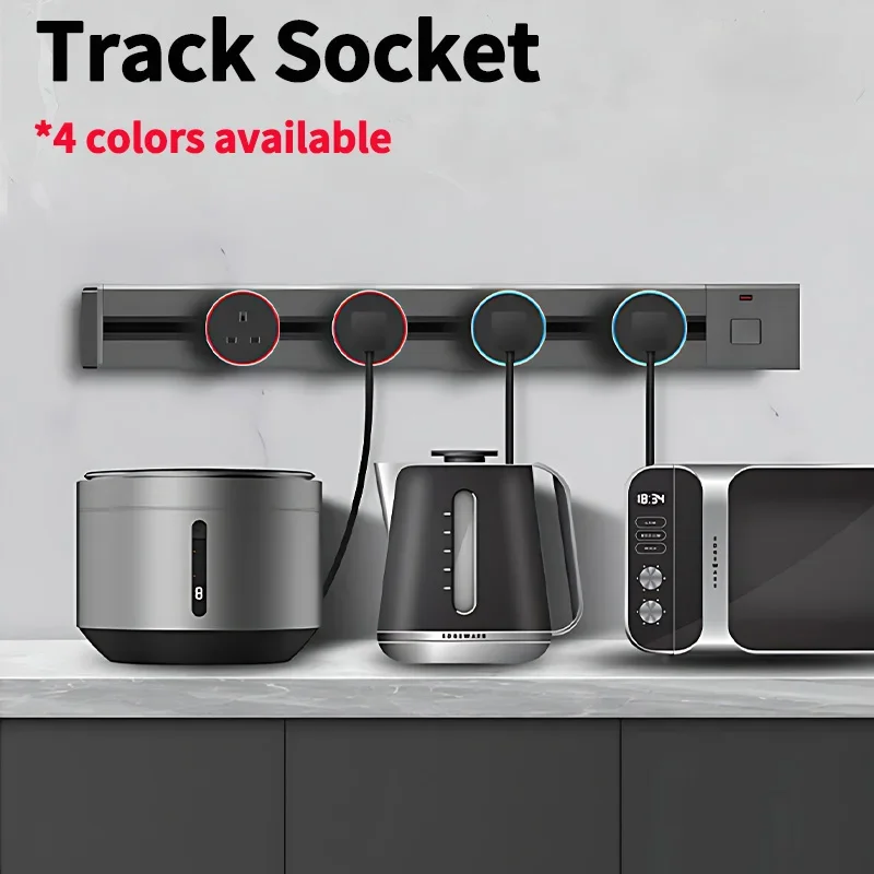 Wall-Mounted-USB-Power-Track-Socket-Soquete-de-extens-o-remov-vel-UK-US ...
