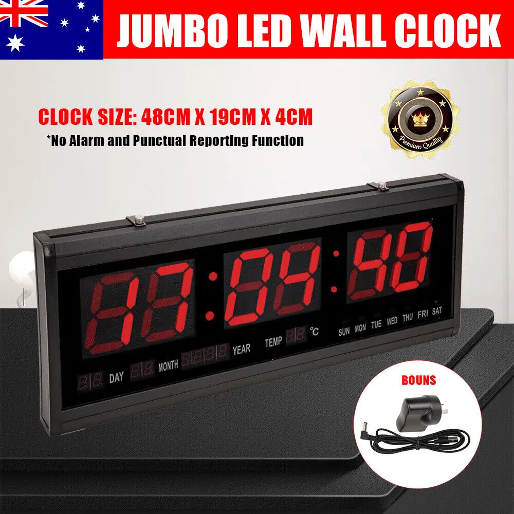 Modern-Large-Digital-Wall-Clock-Jumbo-Led-Display-With-Temperature ...
