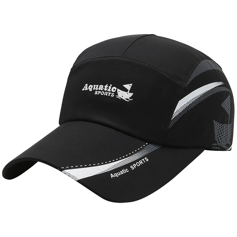 Black-Quick-Drying-Baseball-Cap-Net-Splicing-Leisure-Outdoor-Fishing ...