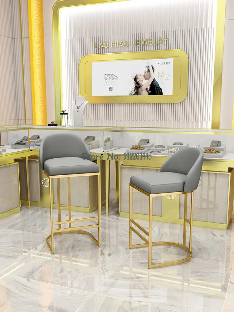 Simples-Bar-Chair-com-culos-High-Back-Stool-Household-Jewelry-Store ...