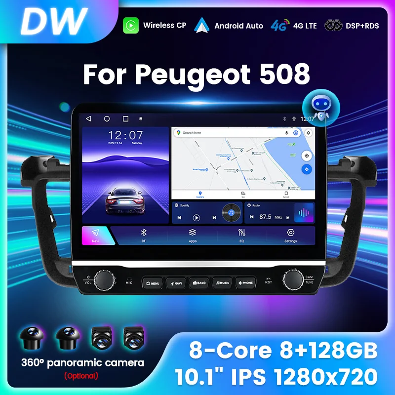 UIS7862-8-128G-For-Peugeot-508-508SW-2011-2018-Car-Radio-Video-Players ...