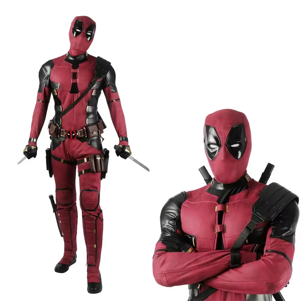 Traje-de-combate-rojo-de-superh-roe-para-hombre-traje-de-Cosplay-de ...