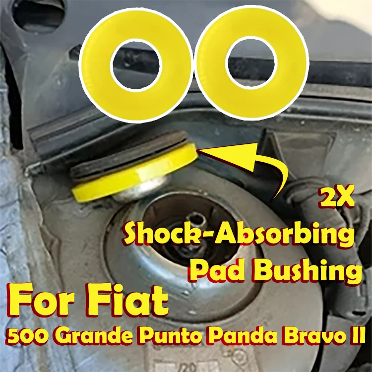 2X Shock-Absorbing Pad Car Front Hood Strut Top Rubber Mount Tower ...