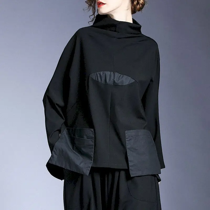 2022 Autumn Winter Trendy Pullovers Women Oversized Loose Turtleneck ...