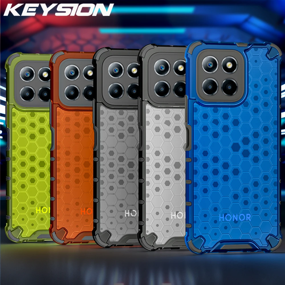 KEYSION-Shockproof-Armor-Case-for-Honor-X8-5G-X6-Silicone-PC ...