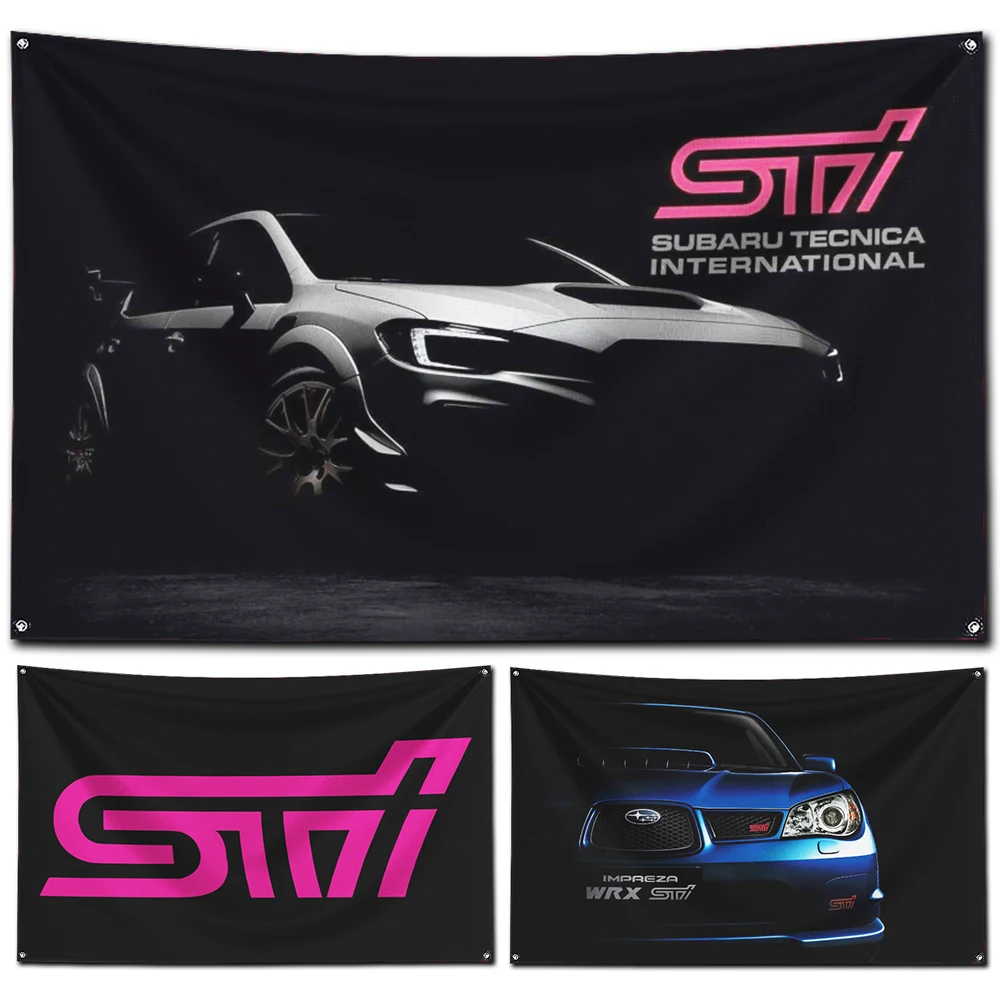 STI-Racing-Flag-Banner-de-impresi-n-Digital-de-poli-ster-para-garaje ...