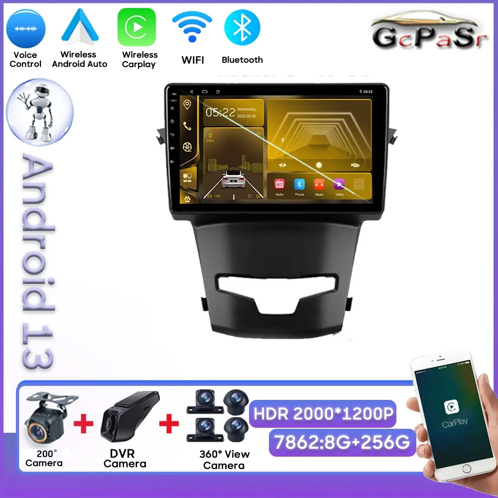 Car-Android-For-SsangYong-Korando-Actyon-2014-2017-GPS-Navigation-Dash ...