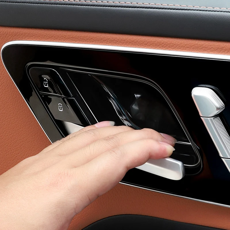 4Pcs-Black-Inner-Door-Handle-Bowl-Cover-Trim-For-Mercedes-Benz-C-E-W214 ...