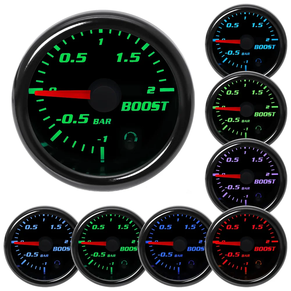 Car Accessories Auto Gauge Universal 52mm 7 Colors Turbo Boost Auto ...
