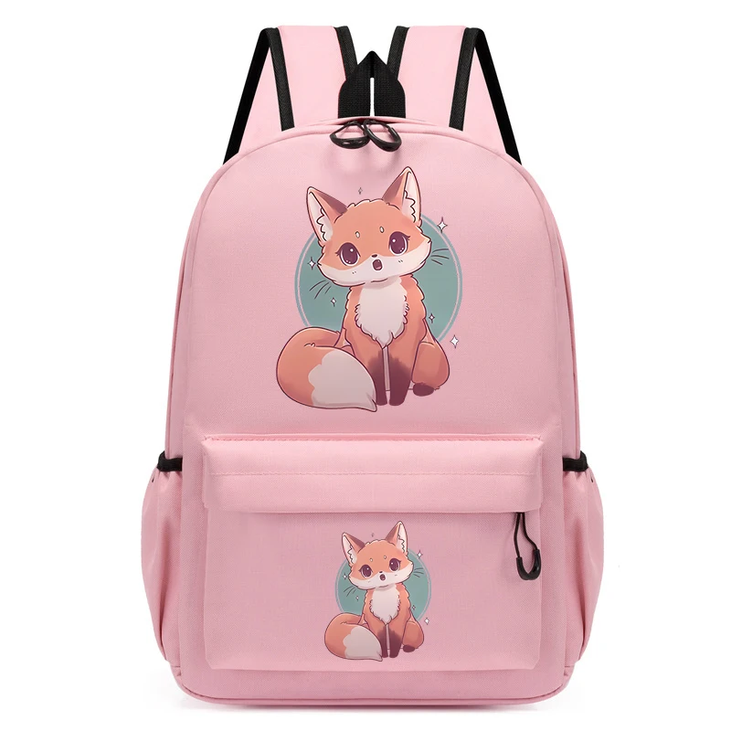 Fox-Print-Backpack-School-Bag-Girl-Back-Pack-for-Children-Kid-Child ...