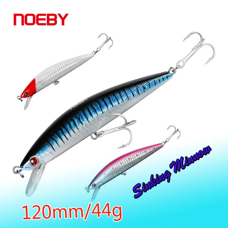 NOEBY-Long-Casting-Sinking-Minnow-Fishing-Lures-Artificial-Wobbler-Isca-dura-de-gua-salgada-GT ...