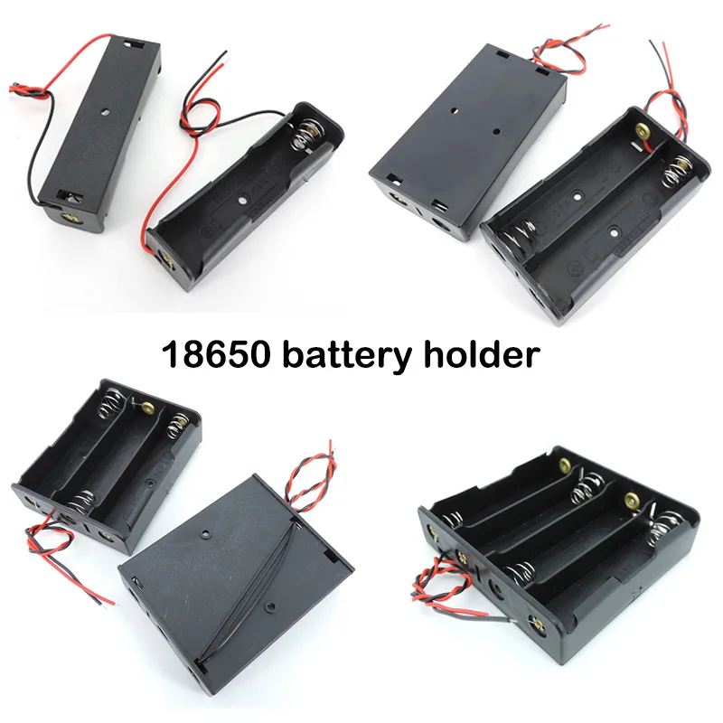 1/2/3/4 Slot way 18650 Battery Storage Box Case DIY Batteries Clip 3.7v ...