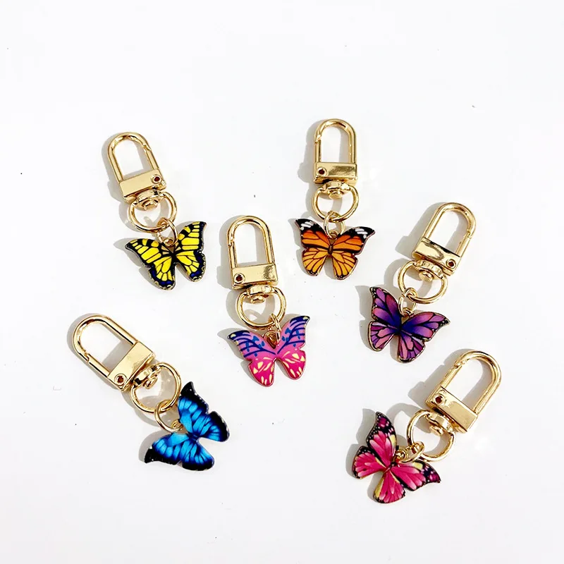 Lovely-Butterfly-Keychain-Colorful-Enamel-Metal-Key-Bag-Charm-Accessory ...