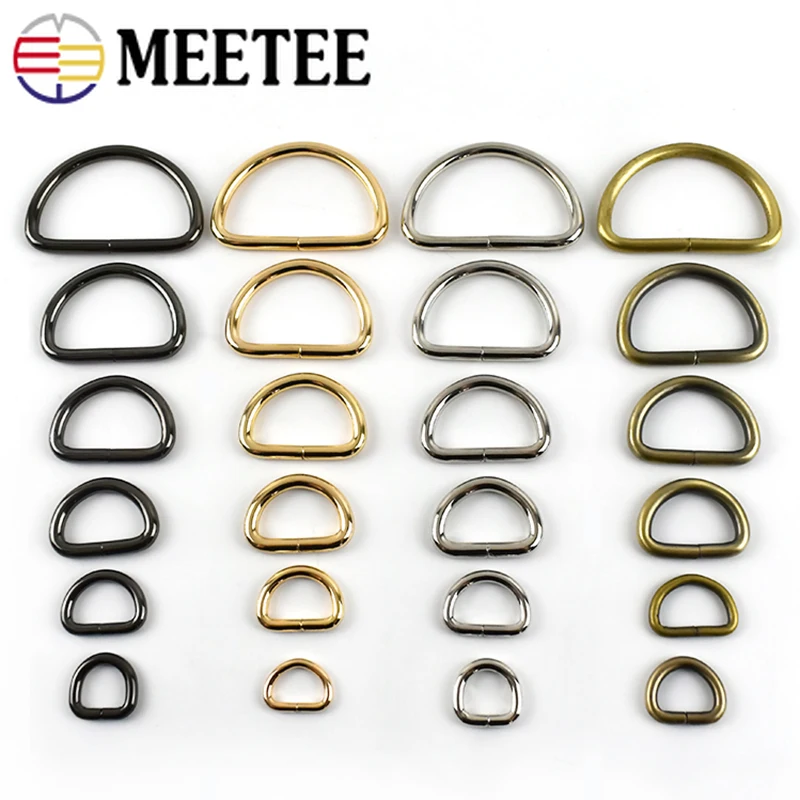 Meetee 20Pcs 13 50mm Metal D Ring Buckles Backpack Webbing Clasp Bag ...
