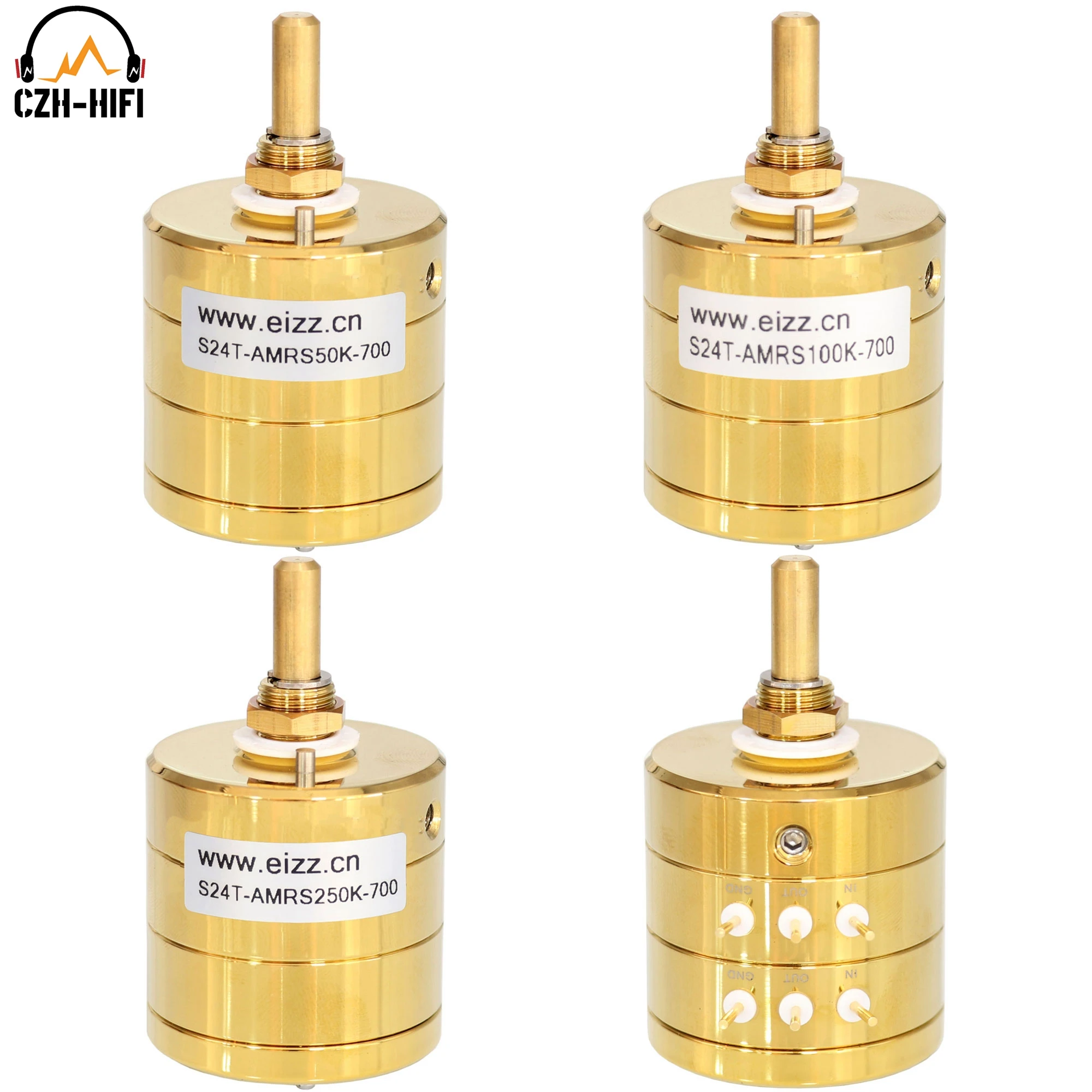 EIZZ-Premium-10K-50K-100K-250K-AMRS-Resistors-24-Steps-Stereo-Volume ...