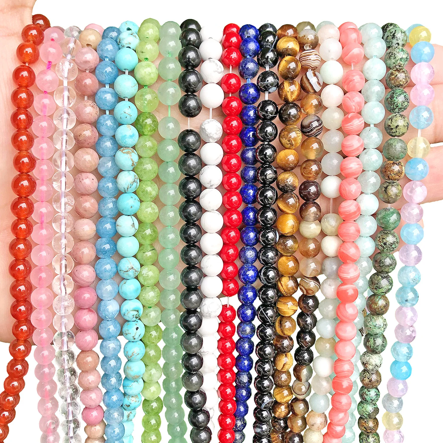 Lapis-Lazuli-Rose-Quartz-Howlite-Turquoise-Red-Agate-Tiger-Eye-Gems ...