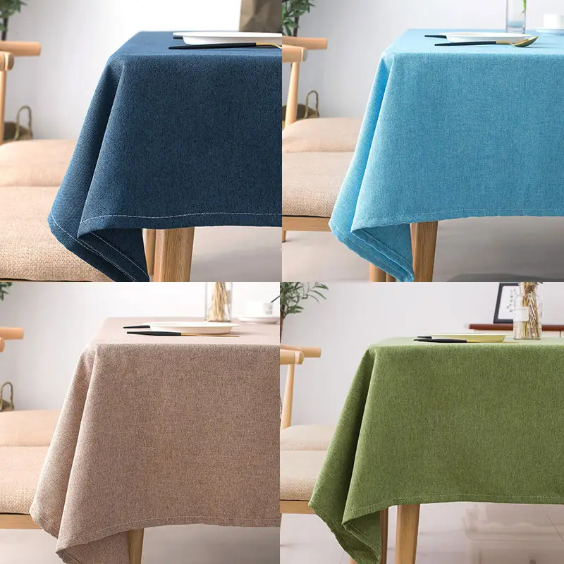 Pure-color-cloth-tablecloth-Chinese-cotton-and-linen-to-thicken-the ...