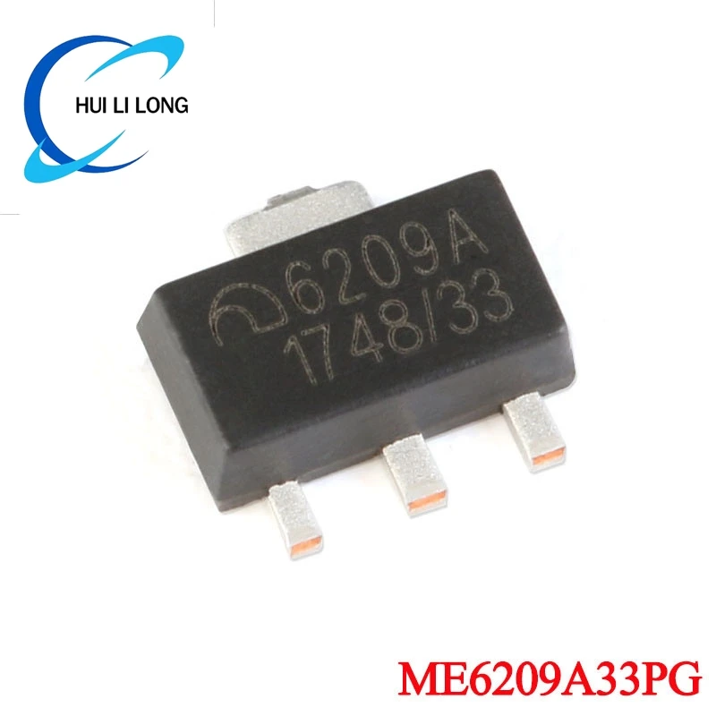 50Pcs/10pcs ME6209 ME6209A33 ME6209A33PG 6209A SOT-89 3.3V 2% Withstand ...