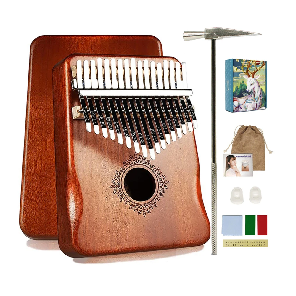 17-Keys-Kalimba-Thumb-Piano-Wooden-Mbira-Musical-Instruments-Beginner ...