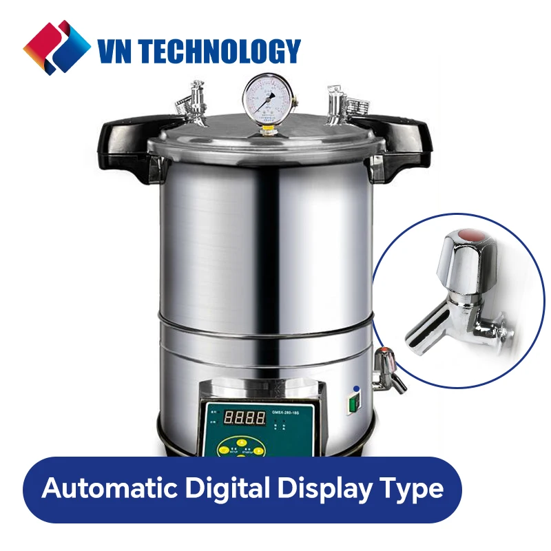 VNTECH-Portable-Steam-Autoclave-Sterilizers-Stainless-Steel-Quick-Open ...