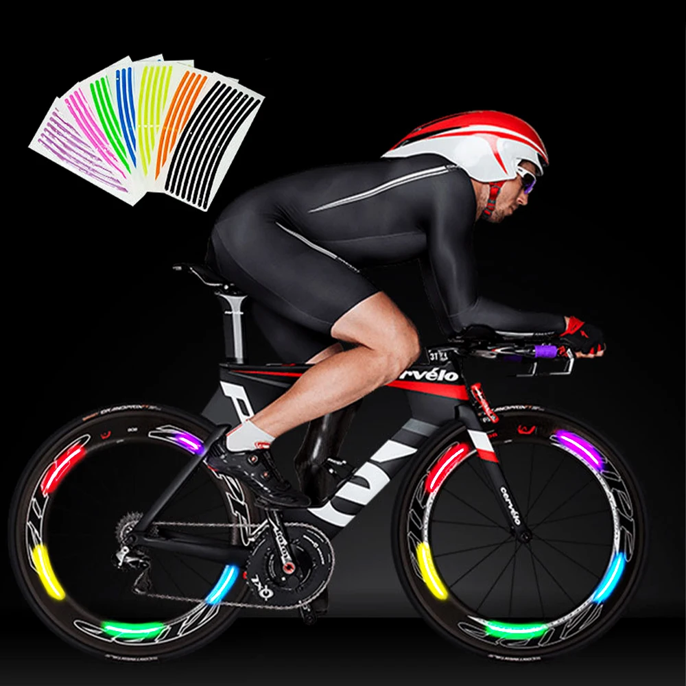 Bicycle sticker Cycling Reflective Tire Sticker Safety Sticker Bike ...