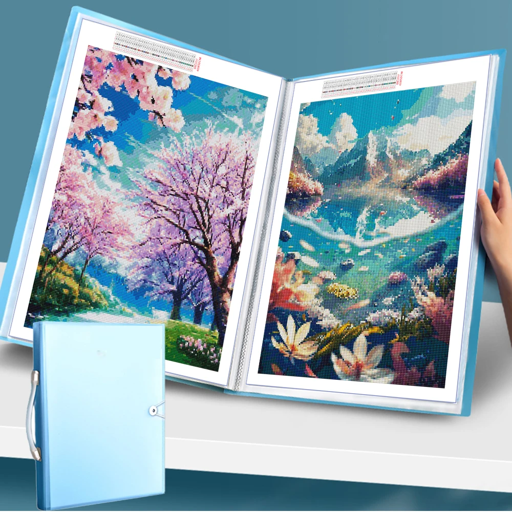 60 Page Diamond Painting Storage Book Portfolio Presentation Storage ...