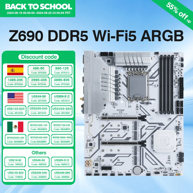 ERYING-Z690-DDR5-Wi-Fi5-AC9560-Motherboard-LGA1700-Mainboard-ATX-ARGB ...