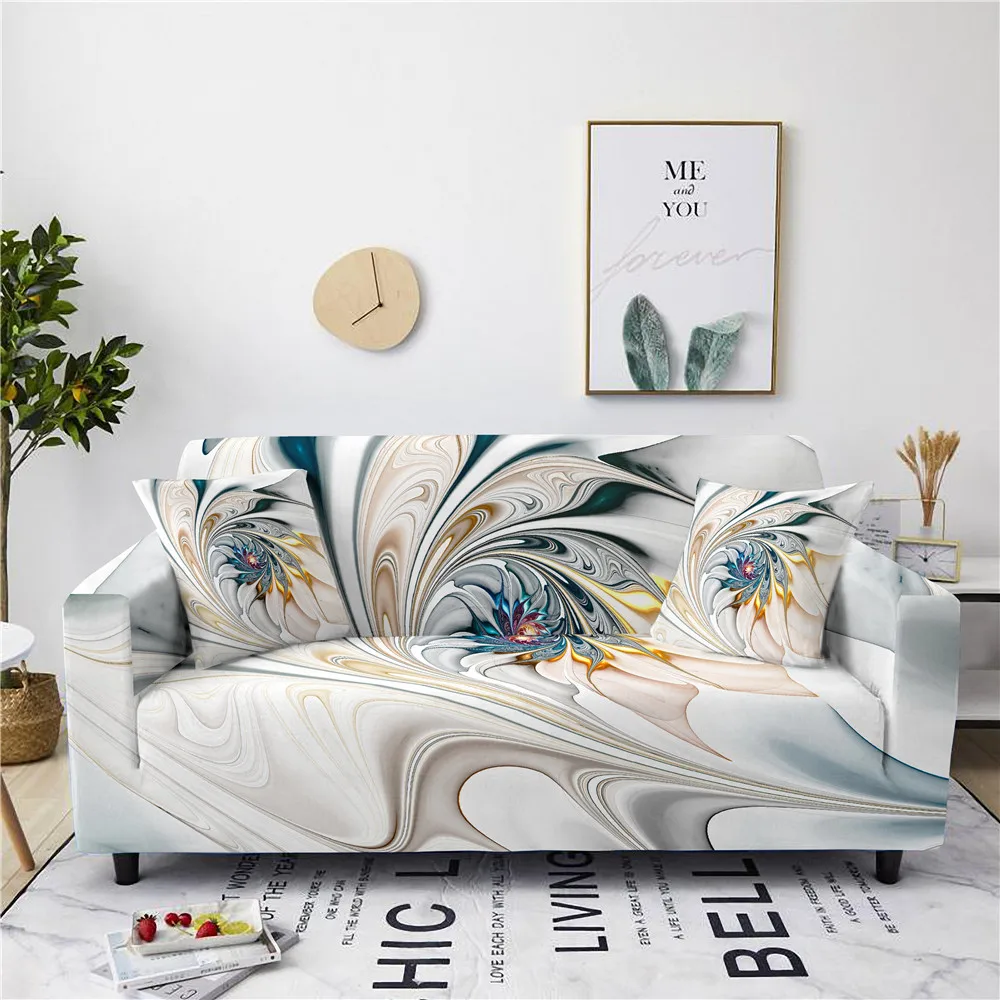 New-Style-Abstract-Flower-Print-Sofa-Cover-Sectional-Psychedelic-Couch ...