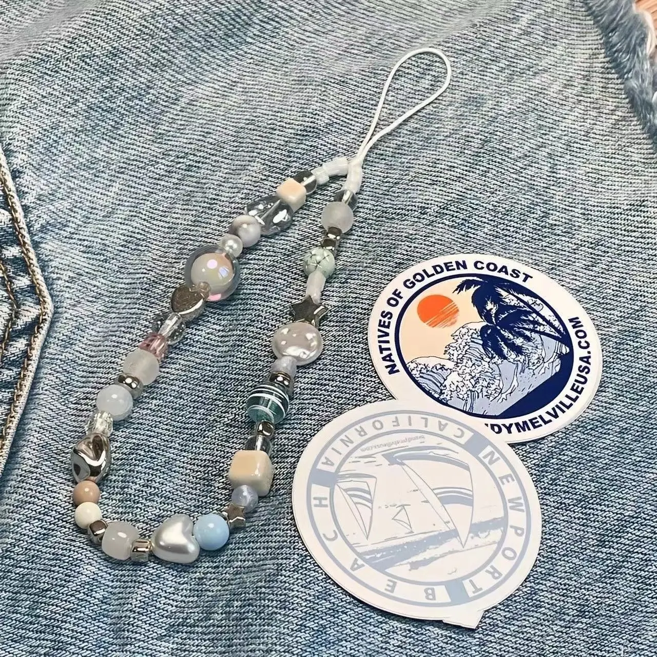 Summer-Star-Beaded-Cell-Phone-Charm-Strap-Keychain-Wristband-Strap-Cute ...